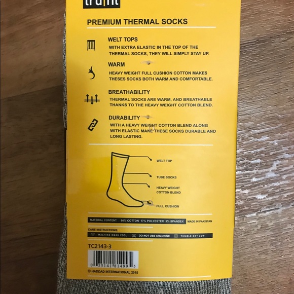 trufit | Underwear & Socks | Tru Fit Pack Of 3 Premium Thermal Tube ...